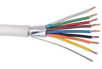 China AL Shielded 8 Core Security Alarm Cable 0.22mm² Soft Flexible BC With TC Drain Wire for sale