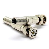 China RF BNC Male TV Cable Wire Connector Quick Crimp Weld Long Metal Boot for sale