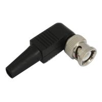 China with Boot Right Angle BNC Male Solderless CCTV Connector for RG59 Coaxial Cable for sale