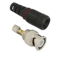 China BNC CCTV Coaxial Cable Connector Male Solderless For RG59 Coaxial Cable With Boot for sale