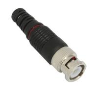 China BNC CCTV Coaxial Cable Connector Male Solderless For RG59 Coaxial Cable With Boot for sale