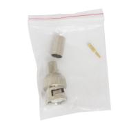 China Bayonet Nut Crimp on Male BNC Coaxial Cable Connector 3 Pieces for CCTV Wiring for sale
