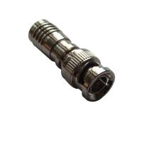 China Copper and Golden Plated Compression BNC Male CCTV Coaxial Connector with a Pin for sale