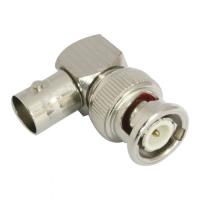 China Right Angle BNC Male to BNC Female Splitter CCTV Coaxial Connector Audio and Video Signal Transmiter for sale
