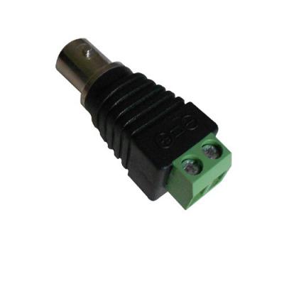 China BNC Jack with Terminal CCTV Cable Accessories Video Balun Female Connector for sale