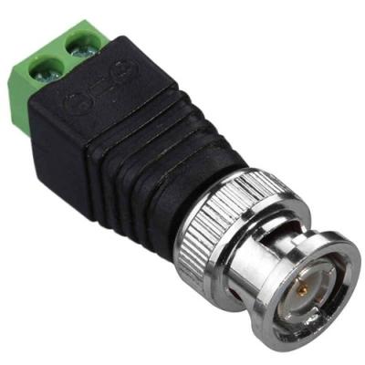 China Screw On BNC Male CCTV Cable Accessories Coaxial To CAT5E Connector Camera Terminal for sale