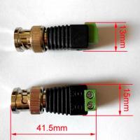 China Screw On BNC Male CCTV Cable Accessories Coaxial To CAT5E Connector Camera Terminal for sale