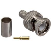 China BNC Male Monitor Camera Coaxial Cable Connector Crimp Type For RG59 Coaxial Adaptor for sale
