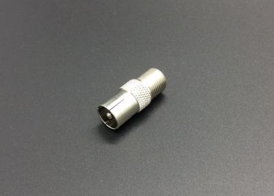 China Zinc Alloy Coaxial Cable Connector IEC Male To Female RG6(5C-FB) F And BNC for sale