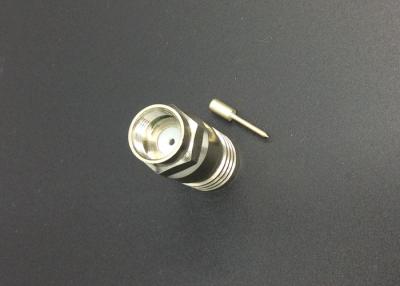 China RG11 Coaxial Cable F Connector ,  Coax F Connector Crimped With Pin CATV MATV System for sale
