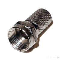 China Nickel Plated Twist On Coax Connector 18mm For RG59 RG6(5C-FB) CATV Adaptor for sale