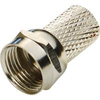 China Nickel Plated Twist On Coax Connector 18mm For RG59 RG6(5C-FB) CATV Adaptor for sale