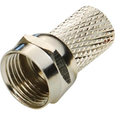 China Nickel Plated Twist On Coax Connector 18mm For RG59 RG6(5C-FB) CATV Adaptor for sale