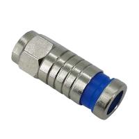 China Black Ring CCTV CATV Coaxial Cable F Connector , Male Compression Adaptor for sale