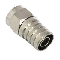 China RG6 Crimp On Coaxial Cable Connector, Compression Type TV Branch Distributor Joint for sale