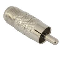 China F Female to RCA Male Coaxial connector Audio Terminator CCTV Adaptor for sale