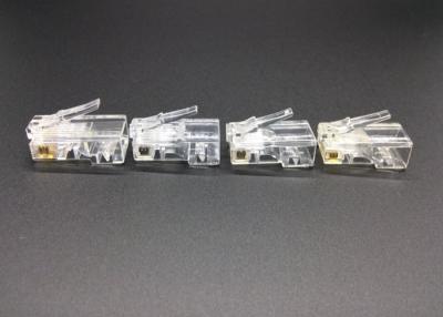 China PC Plastic 3U RJ45 Modular Connector For Cat5e Cable Solid Wire 24-26 AWG for sale