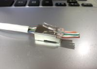 China FTP 8P8C RJ45 Ethernet Connector , RJ45 Connectors For Cat6 Cable With A Hole Front for sale