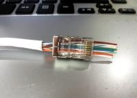China FTP 8P8C RJ45 Ethernet Connector , RJ45 Connectors For Cat6 Cable With A Hole Front for sale