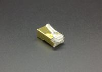 China Shielded 8P8C Internet CCTV Cable Accessories RJ45 Modular Plug FTP CAT5E Gold Color for sale