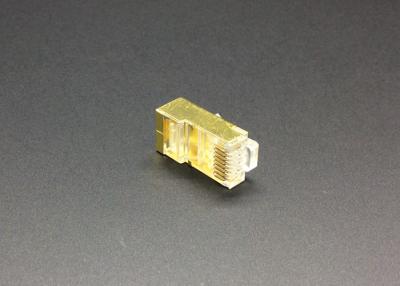China Shielded 8P8C Internet CCTV Cable Accessories RJ45 Modular Plug FTP CAT5E Gold Color for sale