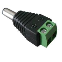 China Solar System CCTV Cable Accessories RG59 2.1mm Male Power Plug With Screw Terminals for sale