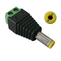 China DC Male Plug CCTV Cable Accessories For LED Solor System With Screw Terminals for sale