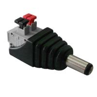 China Screwless Terminals 2.1mm CCTV Power Connector , DC Power Male Connector for sale