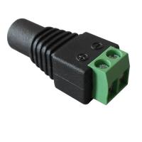 China CCTV Camera Dc Female Power Connector , Female Plug Connector With Terminal Block for sale