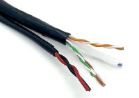 China UTP CAT6+2C Unshielded Bulk CCTV Cable 18AWG CCA Power PVC Black Jacket 8 Figure for sale