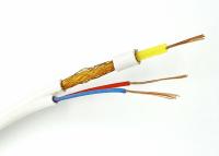 China RF4+2C Mini CCTV Camera Cable , Siamese Coaxial Cable Yellow SOLID PE to Brazil for sale