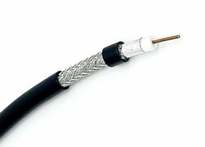 China RG6U 75 Ohm Coaxial Cable 18 AWG CCS Double Shield For CATV Telecom for sale