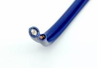 China RG6+2x0.75MM2 Power Complex Siamese Coax Cable Blue PVC Outer Jacket for sale