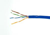 China 24AWG 4 Pairs Bare Copper Solid BC Bulk CAT5E Cable Indoor Blue PVC Twisted Wire for sale