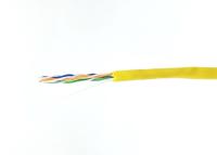 China Indoor Bulk UTP CAT5E Cable Yellow PVC Twisted Wire For Networking PC Computer for sale