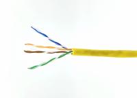 China Indoor Bulk UTP CAT5E Cable Yellow PVC Twisted Wire For Networking PC Computer for sale
