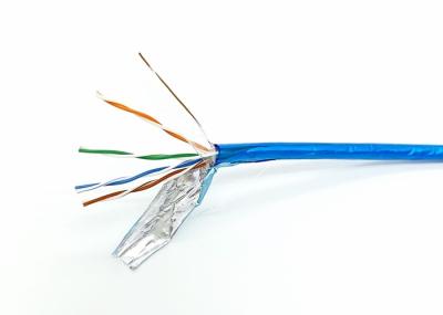 China Shielded FTP/UTP Twisted Bulk CAT5E Cable Blue Transparant PVC Computer Wire for sale