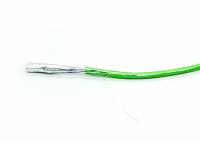 China 24AWG CAT5E Shielded Ethernet Cable , CAT5E FTP Cable Transparant Green PVC for sale