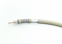 China RG11U Tri Shield Standard Coax Cable Ivory PVC CATV Wire 1000 Wooden drum for sale