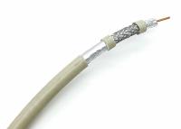 China RG11U Tri Shield Standard Coax Cable Ivory PVC CATV Wire 1000 Wooden drum for sale