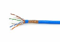 China Bulk CAT6 Ethernet Cable ,  SFTP CAT6 Shielded Lan Cable 1000ft AL Foil and CCA Braiding for sale