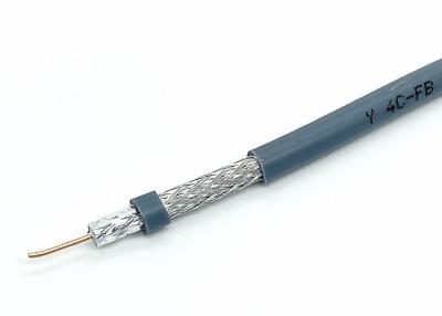 China 4C-FB JIS Standard 75 Ohm Coaxial Cable Gray PVC OEM Available for sale