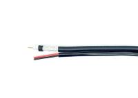 China 144*0.12AL Braiding USA Standard Rg6 Siamese Cable , Coaxial Cable For CCTV for sale