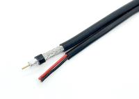 China 144*0.12AL Braiding USA Standard Rg6 Siamese Cable , Coaxial Cable For CCTV for sale
