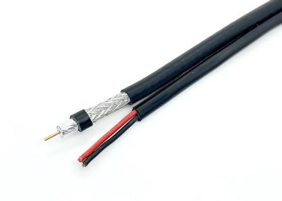 China 144*0.12AL Braiding USA Standard Rg6 Siamese Cable , Coaxial Cable For CCTV for sale