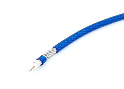China Blue Transparent PVC CATV 18 Awg Coaxial Cable , RG6U Coaxial Cable AL MG Braiding for sale