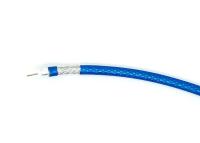 China Blue Transparent PVC CATV 18 Awg Coaxial Cable , RG6U Coaxial Cable AL MG Braiding for sale