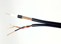 China RG59U+2C 0.75MM2 Shotgun Coax Bulk CCTV Cable , Surveillance Camera Coaxial Cable for sale