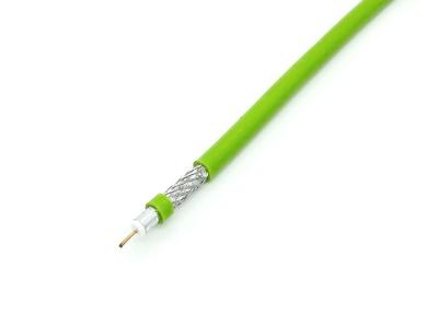 China RG6U 75 Ohm Coaxial Cable 18 AWG CCS Green PVC CATV SYWV-75-5 Standard for sale