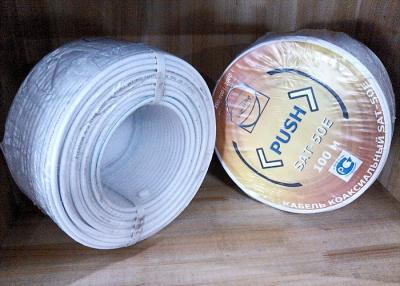 China SAT 501/602/703 Satellite 75 Ohm TV Cable , Flexible Coaxial Cable 75 Ohm for sale